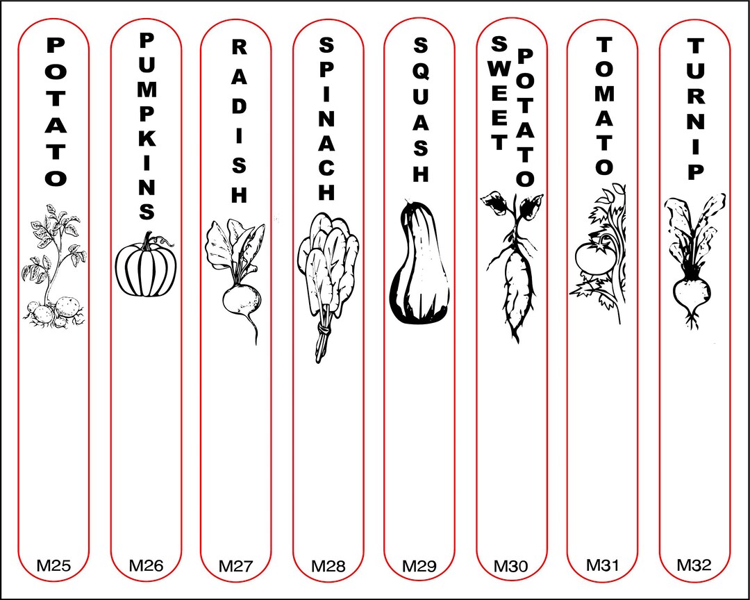 SVG DWG Dxf File Garden Markers Cut Engrave Circuit Plasma Laser Print ...