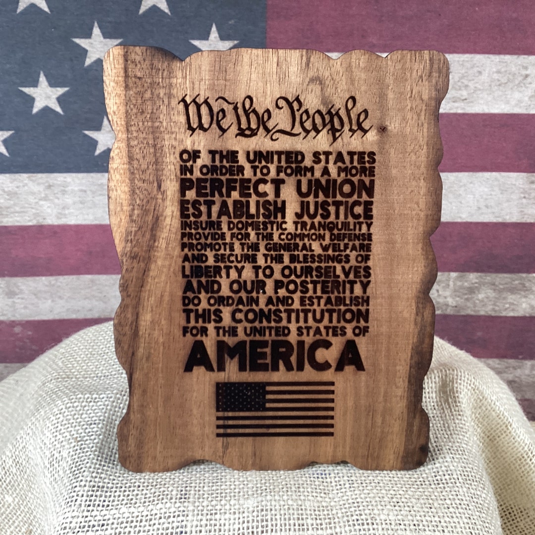 We the People Custom Etched Wood Plaque Wall Hanging - Etsy