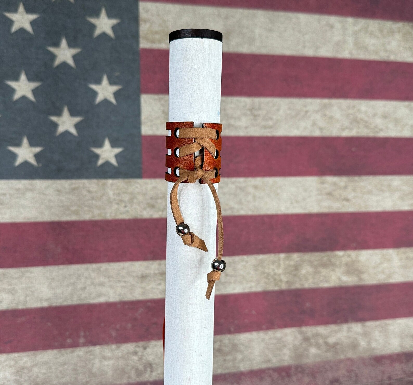Custom Leather Walking Stick Wrist Strap US Veteran Made USA Hiking ...