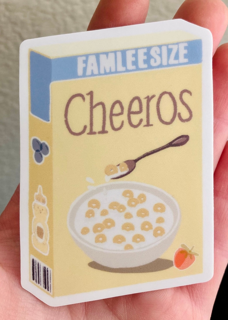 Cheeros Sticker - 3”x3” Cereal Box Quirky Cheerios Funny Whimsical ...