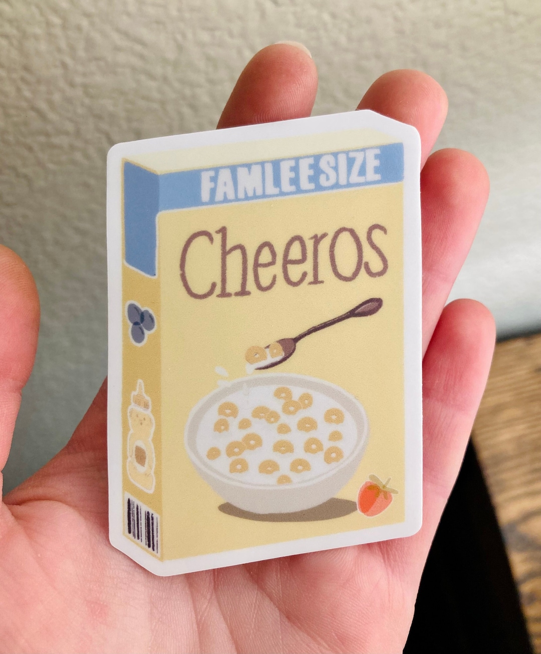 Cheeros Sticker - 3”x3” Cereal Box Quirky Cheerios Funny Whimsical ...