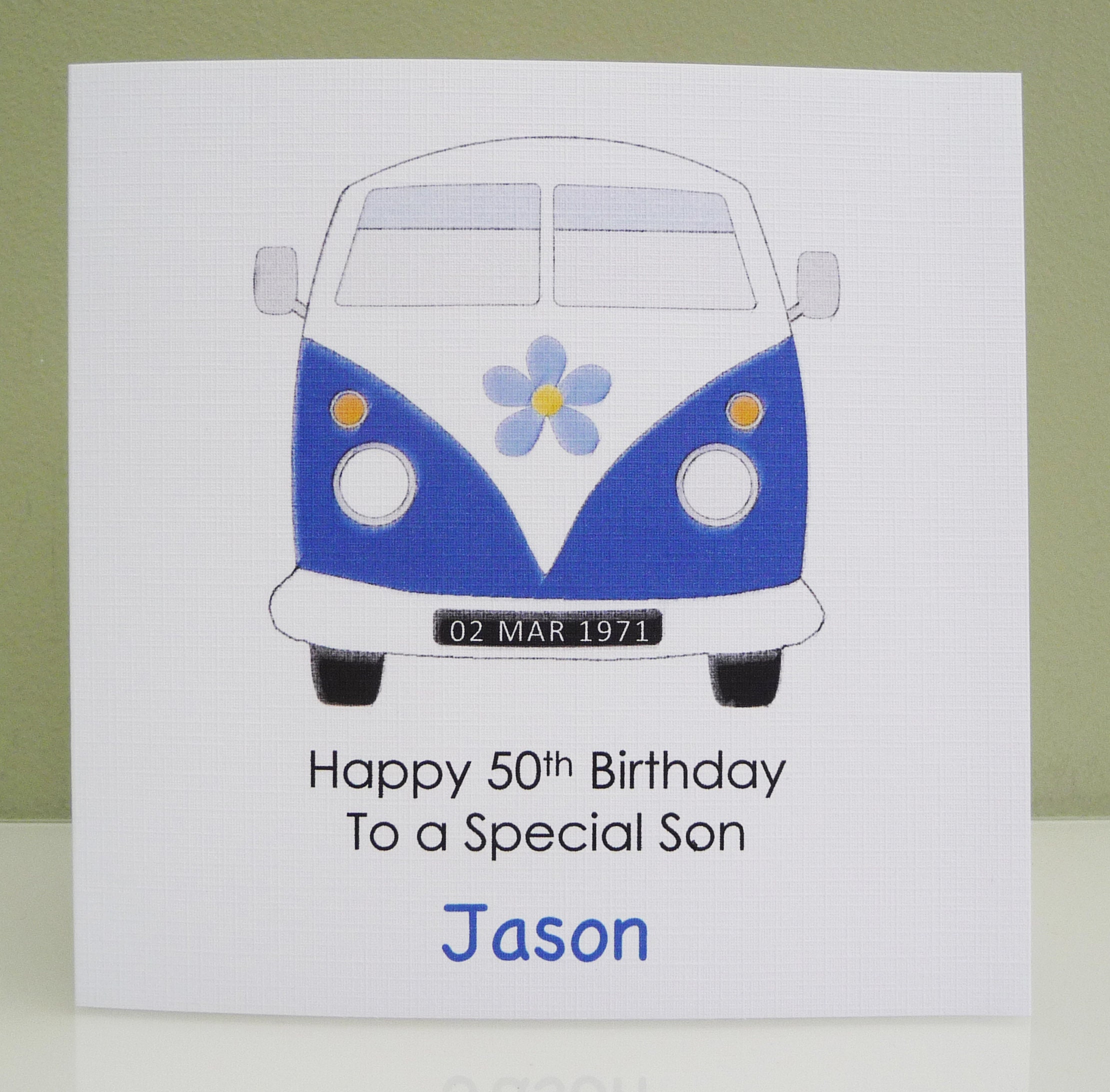 Personalised Campervan Birthday Card Vw Campervan Birthday Etsy