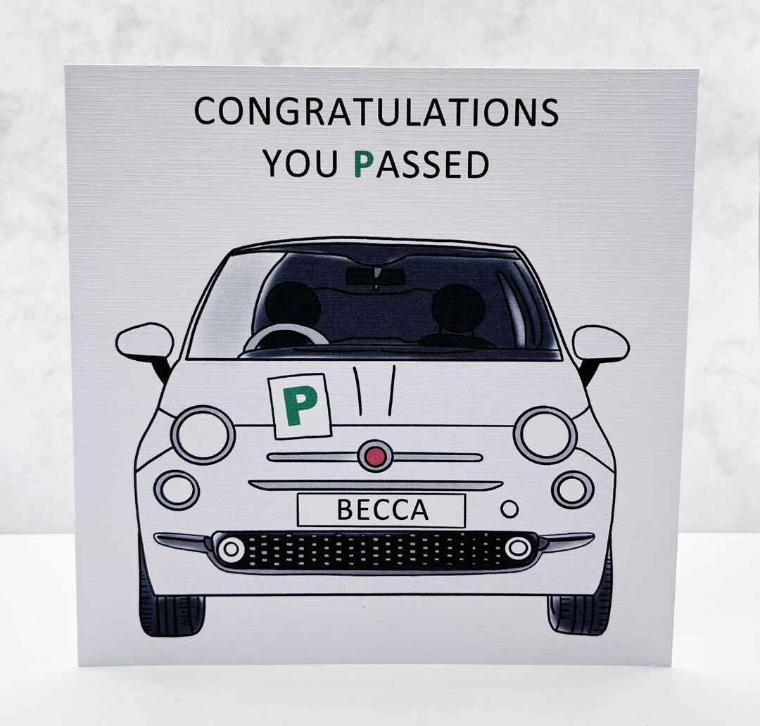 Personalised Passed Your Driving Test Card, Driving Test Card ...
