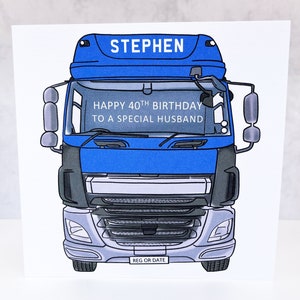 Personalised HGV Birthday Card, Truck Birthday Card, Trucker, Lorry ...