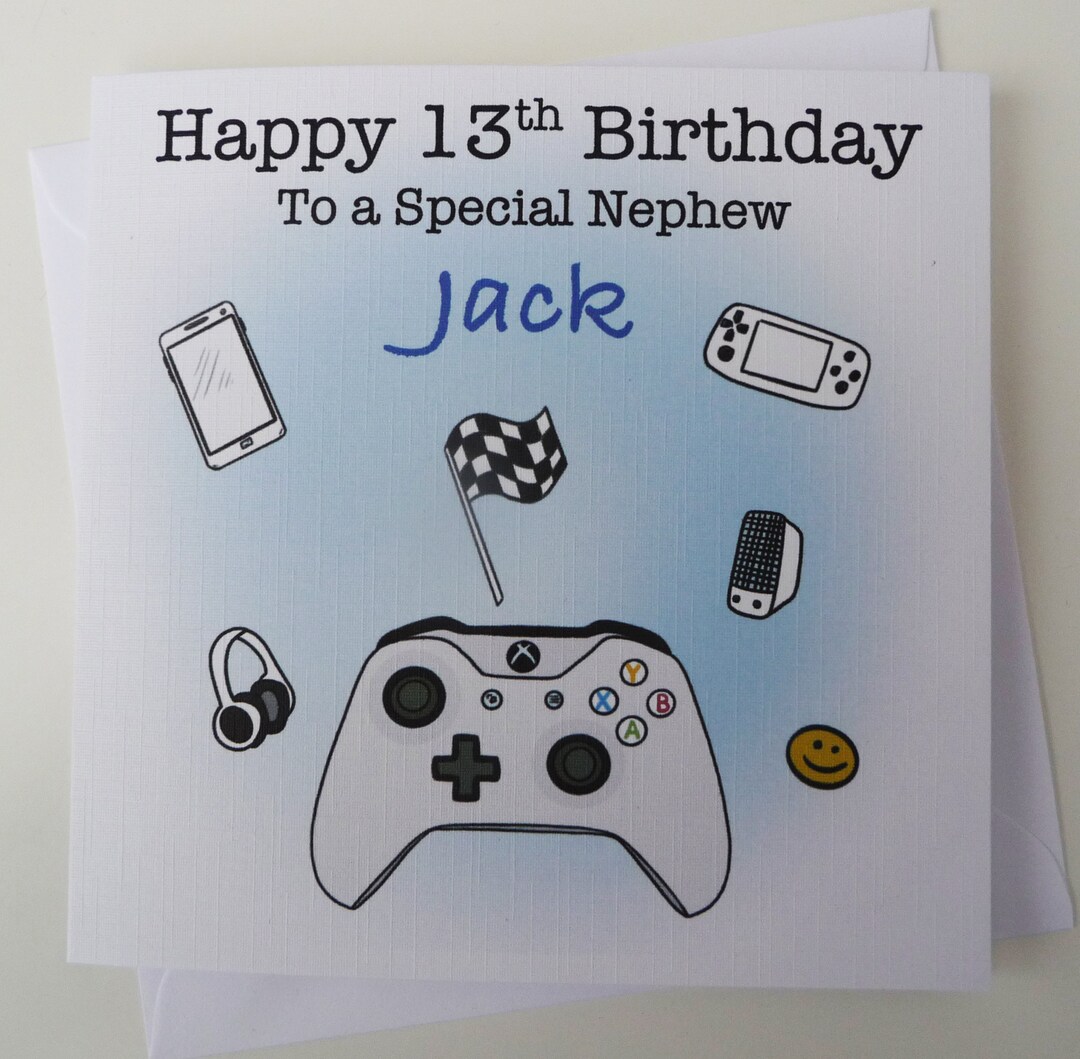 Personalised Boys Xbox Birthday Card - Xbox Birthday Card - Gaming Card ...