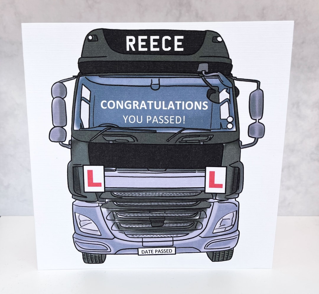 Personalised Passed HGV Driving Test, Passed Truck Driving Test ...