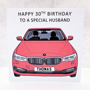 Personalised BMW Birthday Card - Personalised Car Birthday Card - Etsy UK