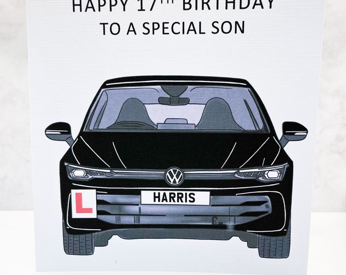 Personalised New Driver 17th Birthday Card, Learner Driver, Card for ...