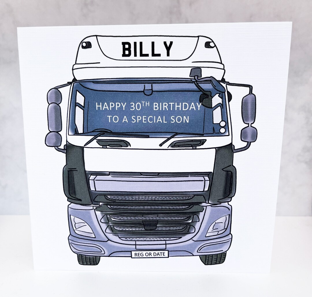 Personalised HGV Birthday Card Truck Birthday Card Trucker - Etsy