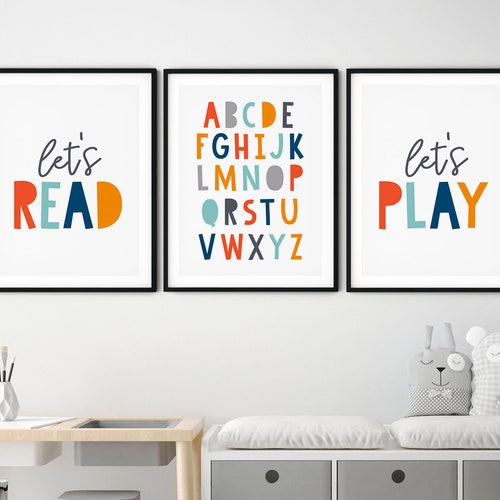 Set of 3 Playroom Printable Art Kids Room Decor Boys Room - Etsy