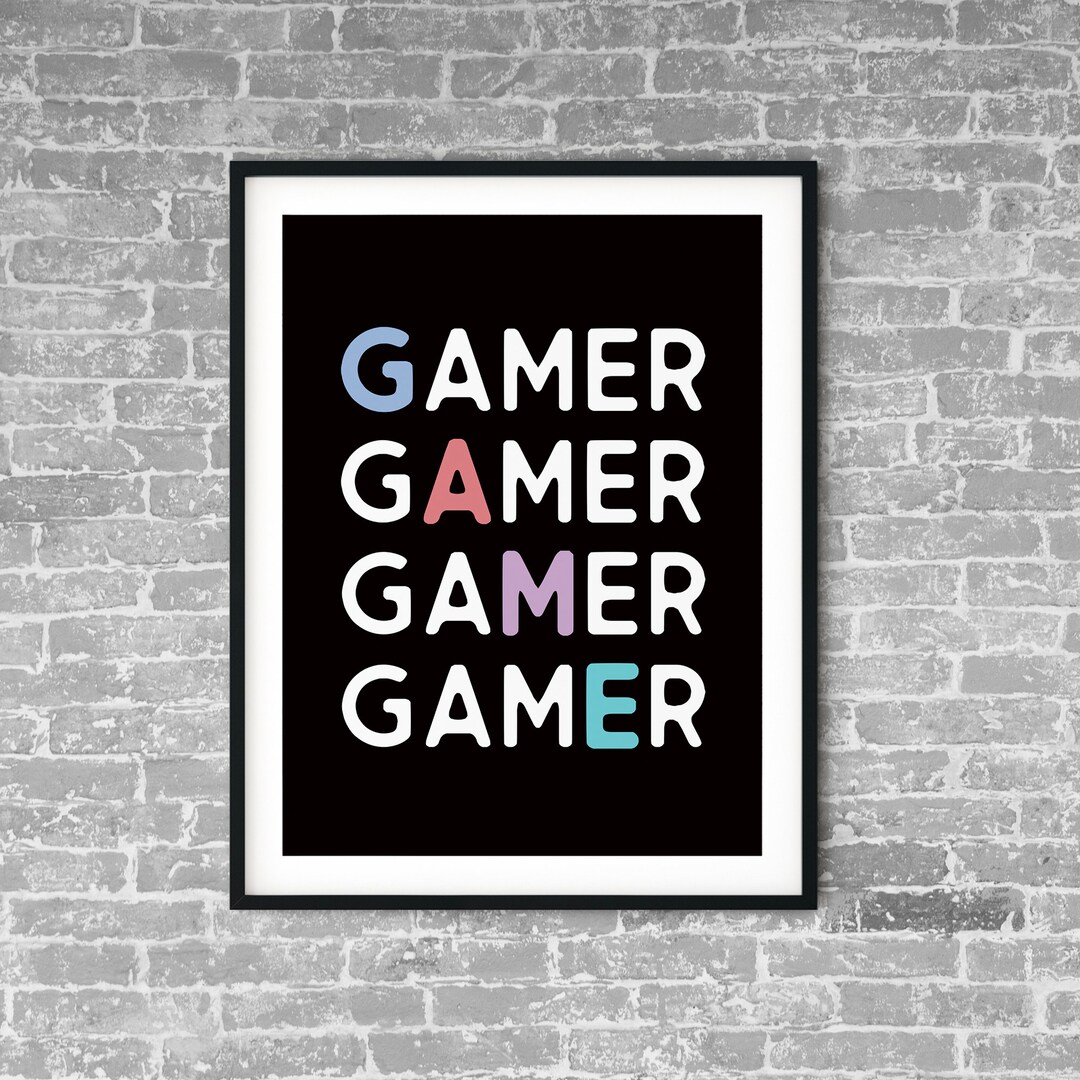 Video Gamer Printable, Gamer Poster, Video Game Wall Art, Gamer Decor ...