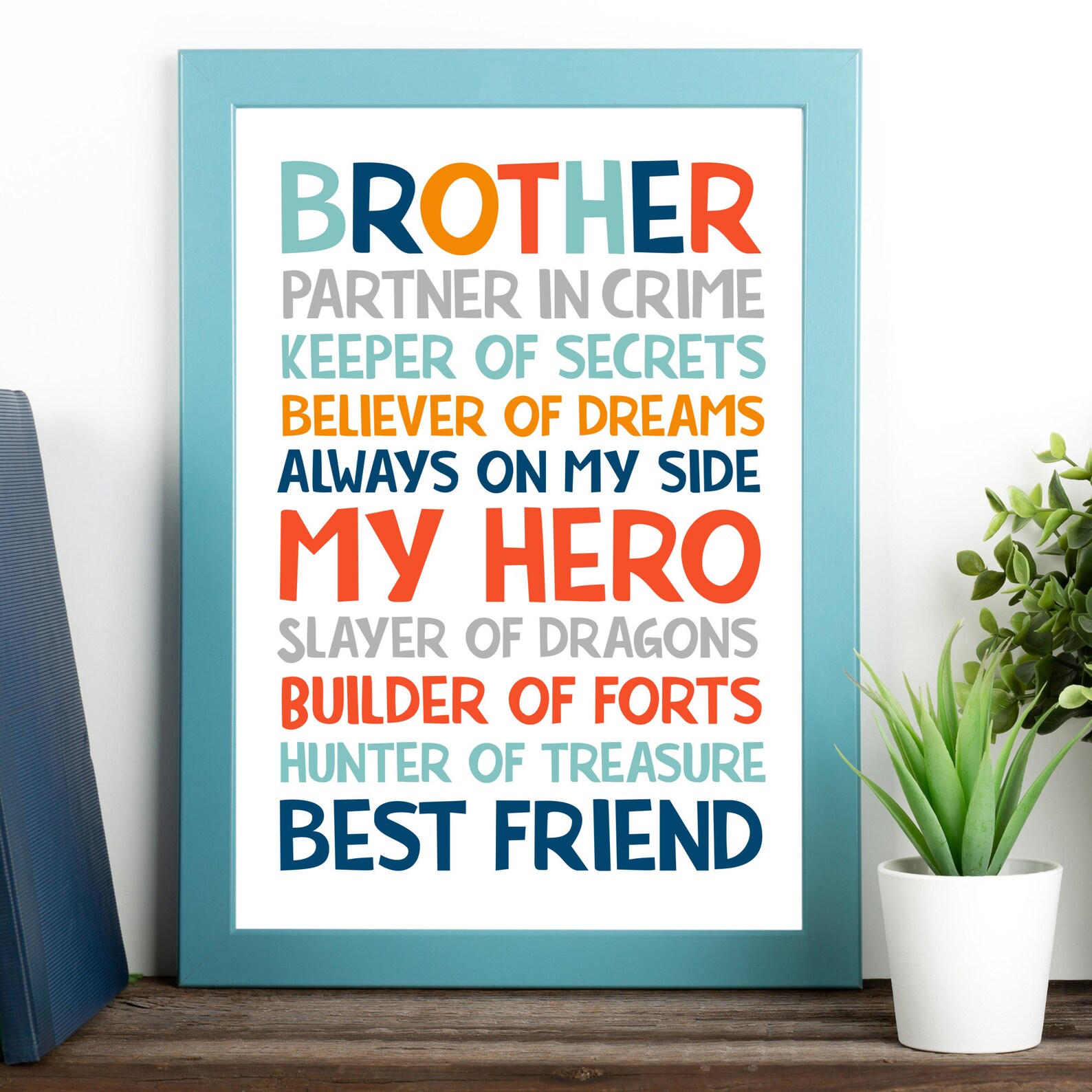 Brother Definition Sign Brother Sign Brothers Quote Boys | Etsy