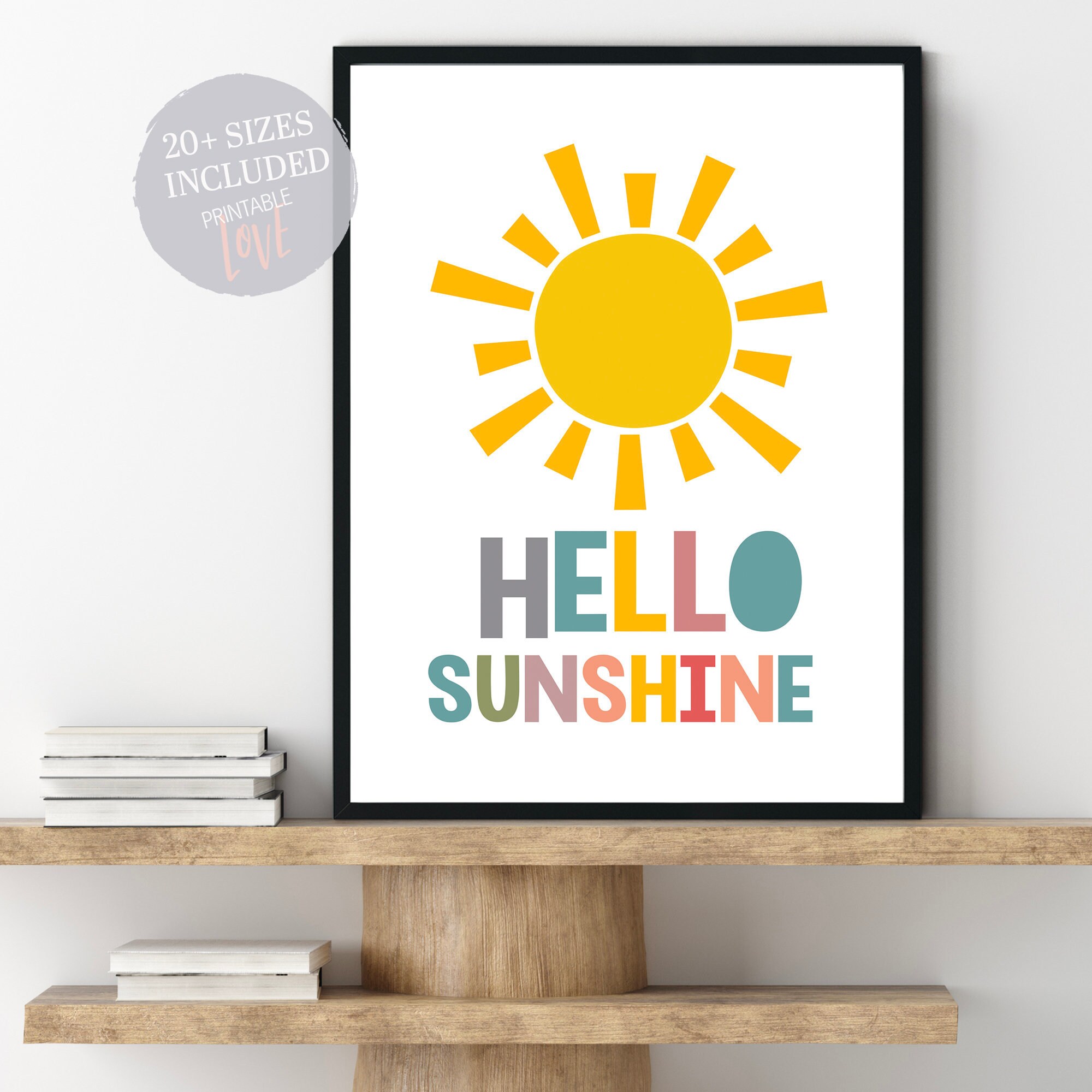 Hello Sunshine Printable Playroom Quote Hello Sunshine | Etsy