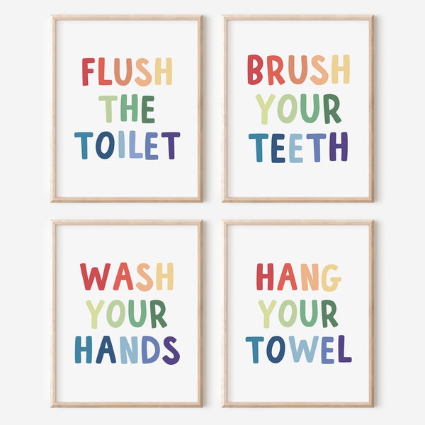 Rainbow Bathroom - Etsy