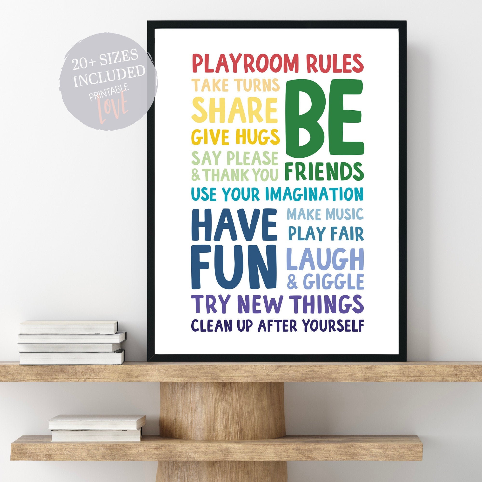 Playroom Rules Printable Playroom Rules Instant Download | Etsy