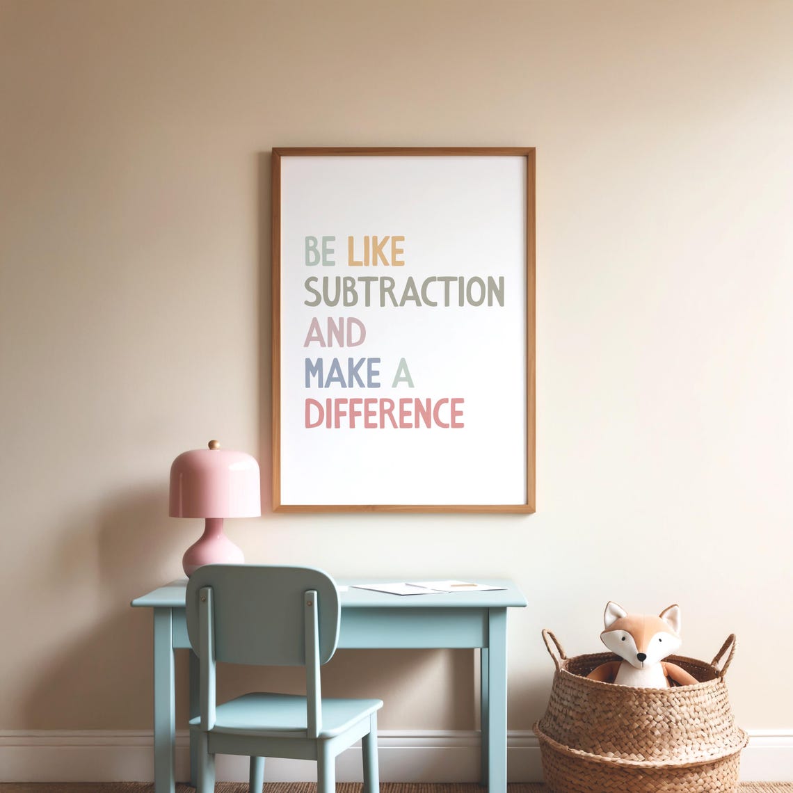 Funny Math Teacher Print, Be Like Subtraction Make a Difference ...