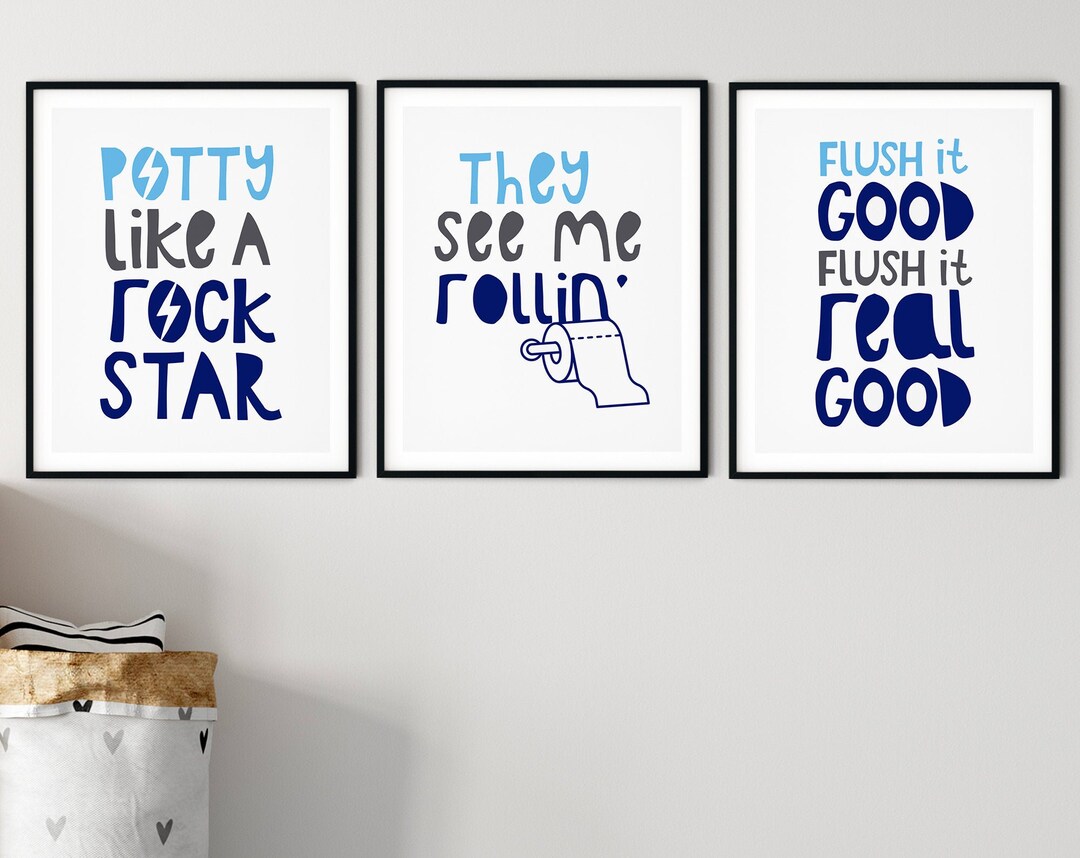 Printable Kids Toilet Signs Kids Bathroom Wall Art Kids - Etsy