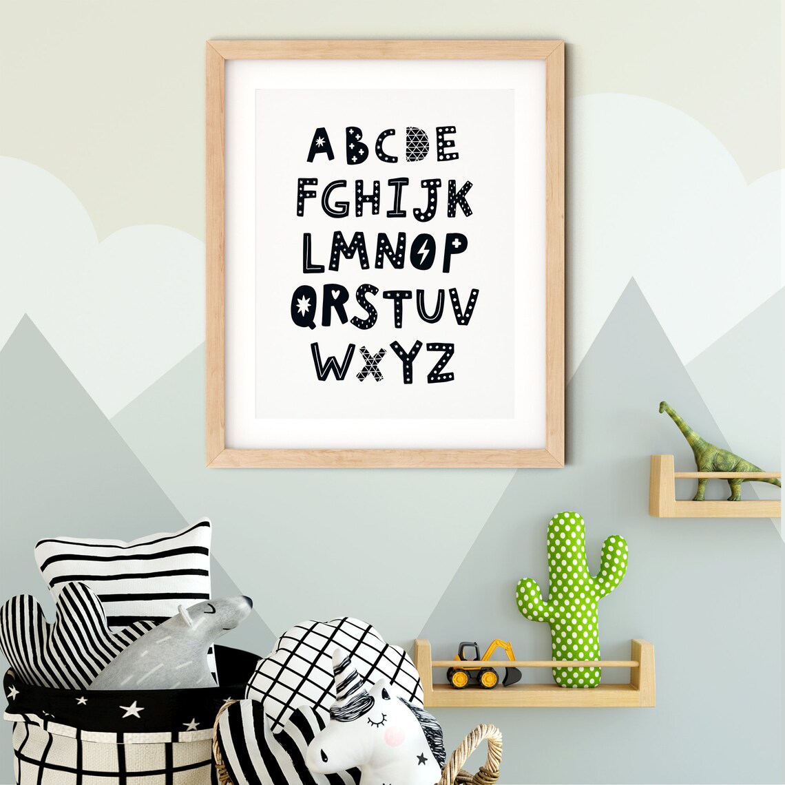 Alphabet Poster Alphabet Print ABC Wall Art ABC Poster | Etsy