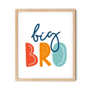 Big Bro Printable Wall Art Big Brother Quote Print Boys Room | Etsy