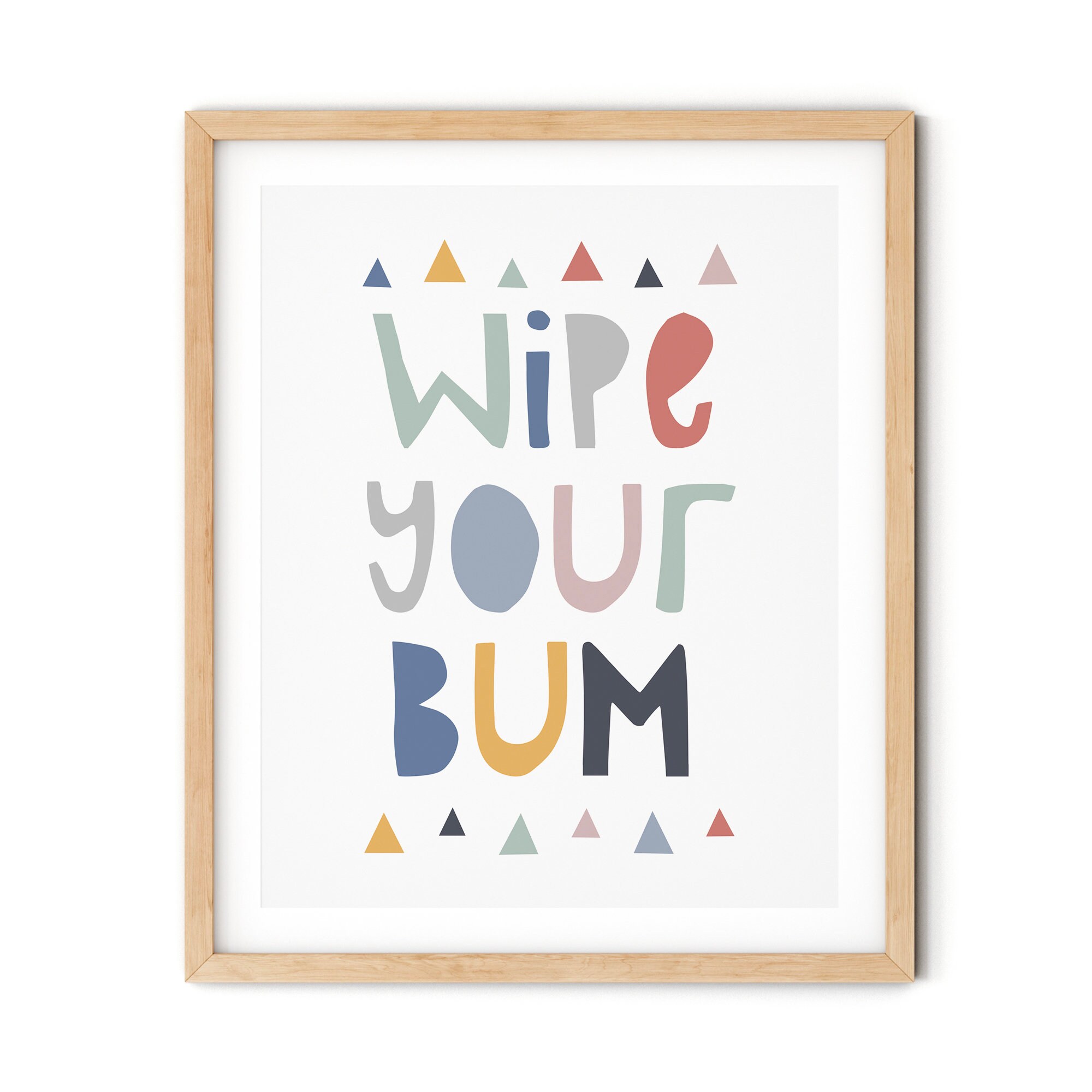Wipe Your Bum Print Potty Training Decor Bathroom Art - Etsy