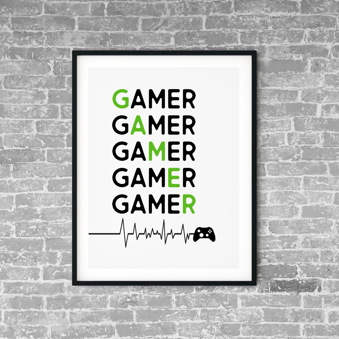 Video Gamer Printable, Gamer Poster, Video Game Wall Art, Gamer Decor ...