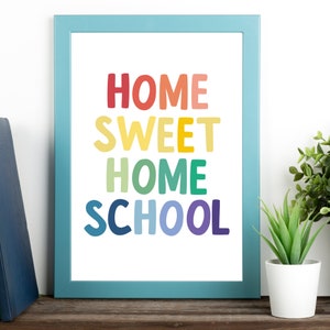 Home Sweet Homeschool Printable Home School Print Virtual - Etsy