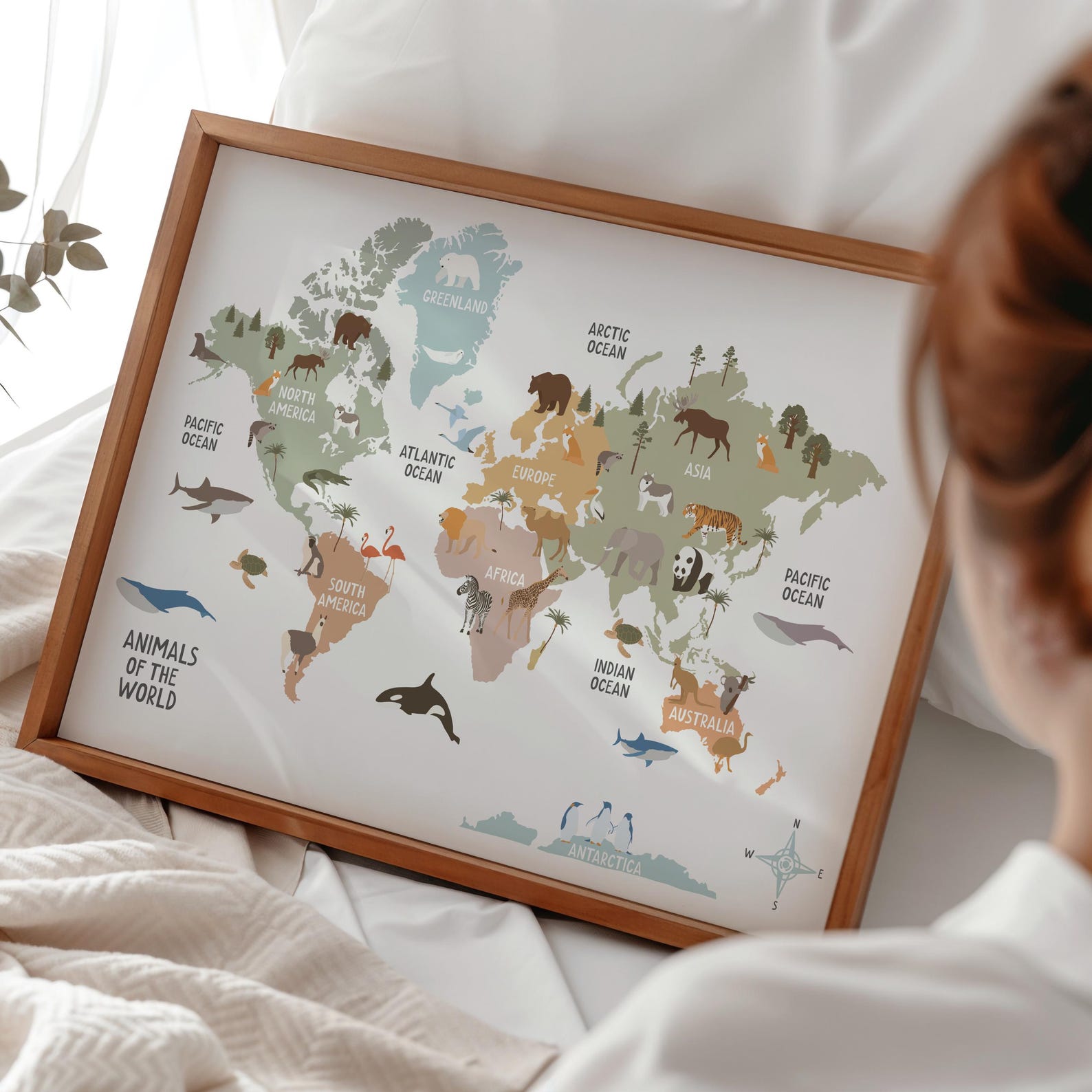 Animals World Map, Kids Animal World Map Printable, UPDATED World Map ...