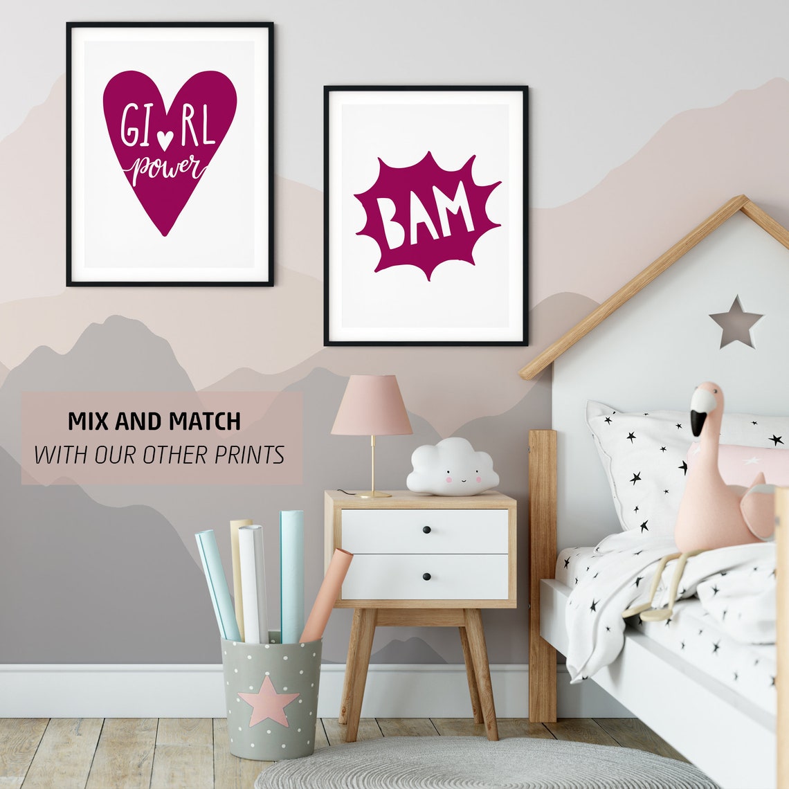 BAM Printable Superhero Decor Girl Power Print Girls Room - Etsy
