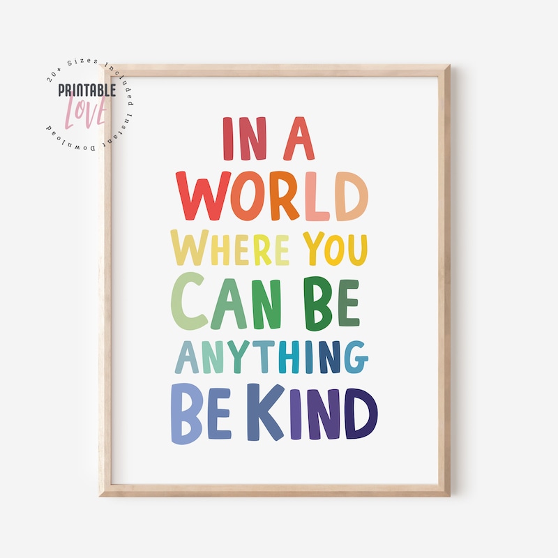 Be Kind Poster - Etsy