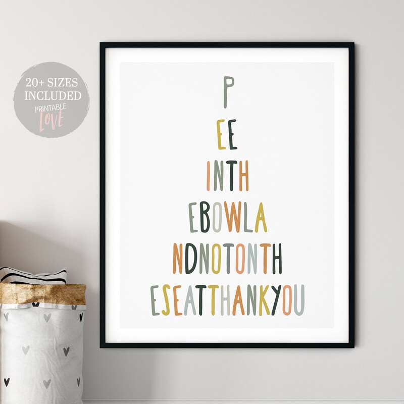 Pee in the Bowl Sign - Etsy