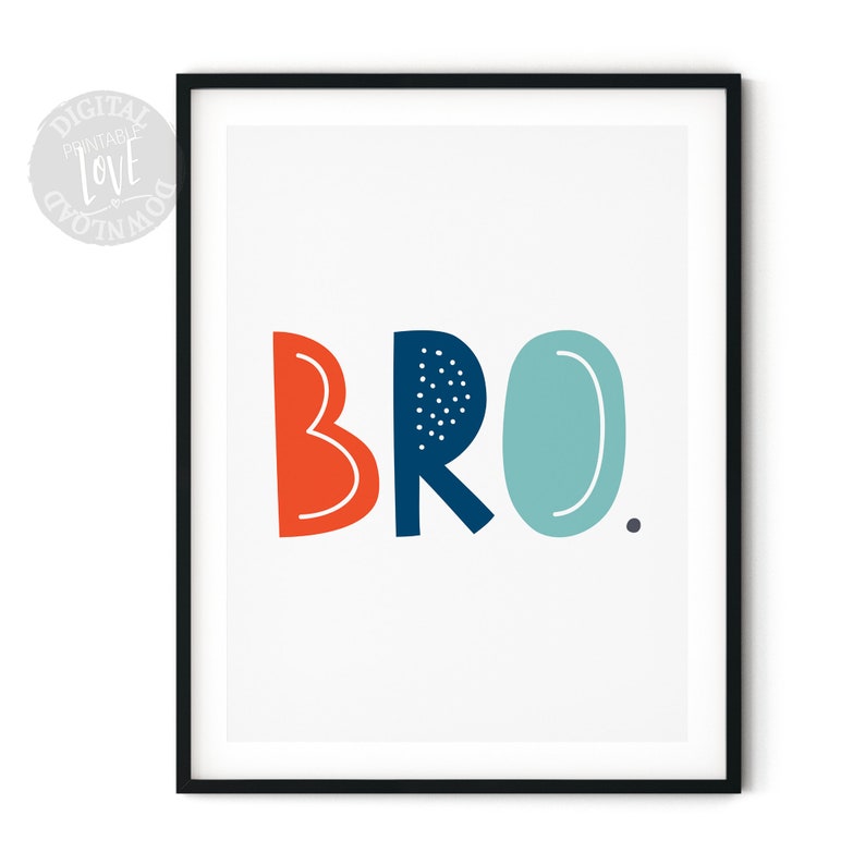 Bro Dude Printable Art Set of 2 Brothers Printable Signs - Etsy
