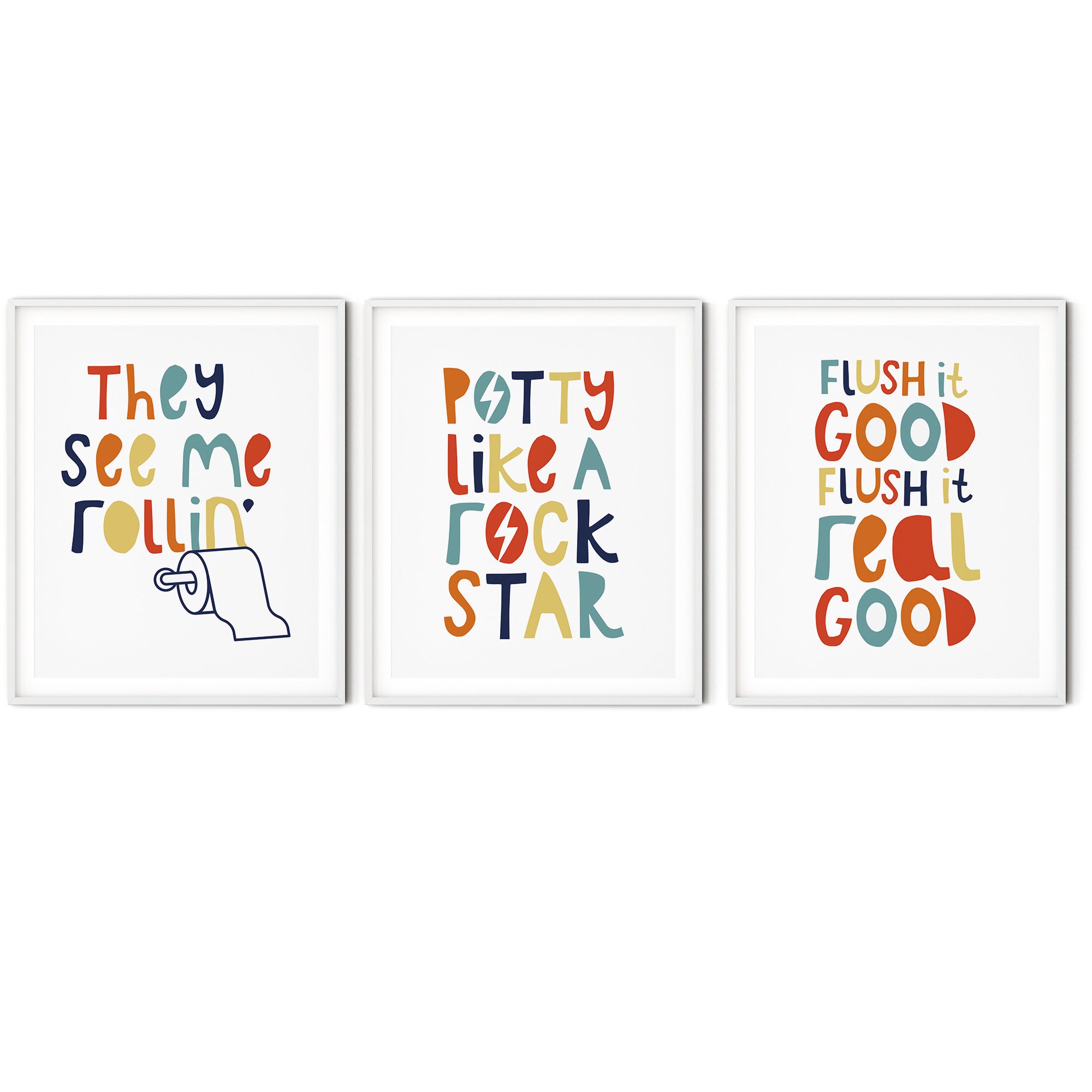 Printable Kids Toilet Signs Kids Bathroom Wall Art Kids | Etsy