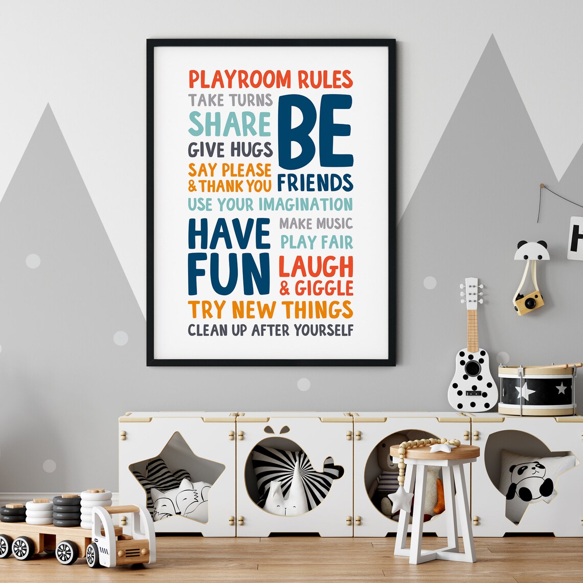 Playroom Rules Printable Playroom Rules Instant Download | Etsy