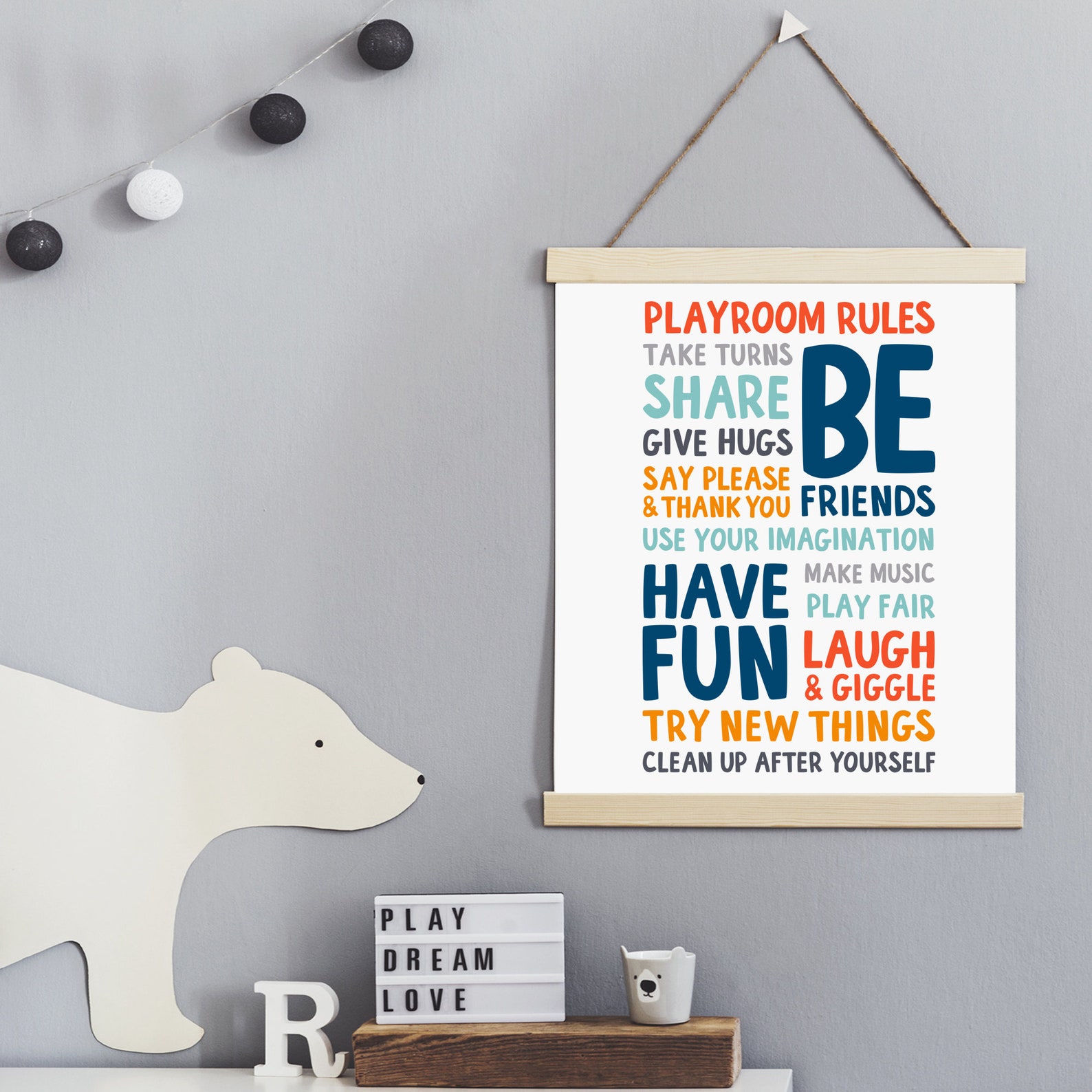 Playroom Rules Printable Playroom Rules Instant Download | Etsy