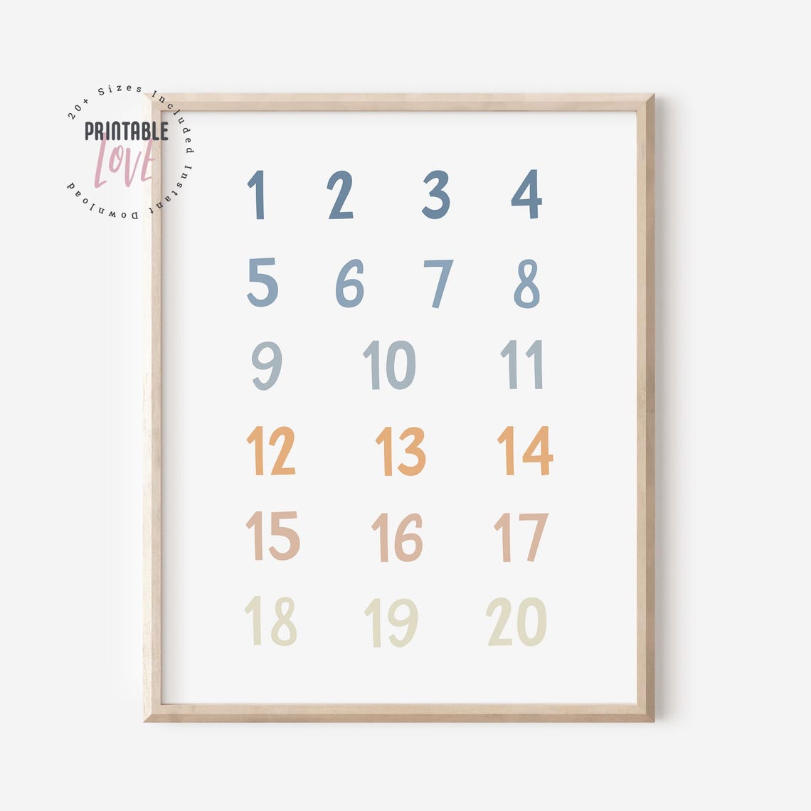 Educational Map Printable, Set of 3 Prints, Green Alphabet Number ...