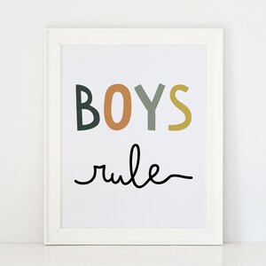 Boys Rule Printable, Boys Bedroom Prints, Boys Room Decor, Art for Boys ...