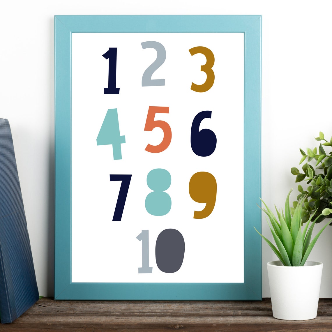 123 Numbers Print Numbers Printable Educational Poster - Etsy