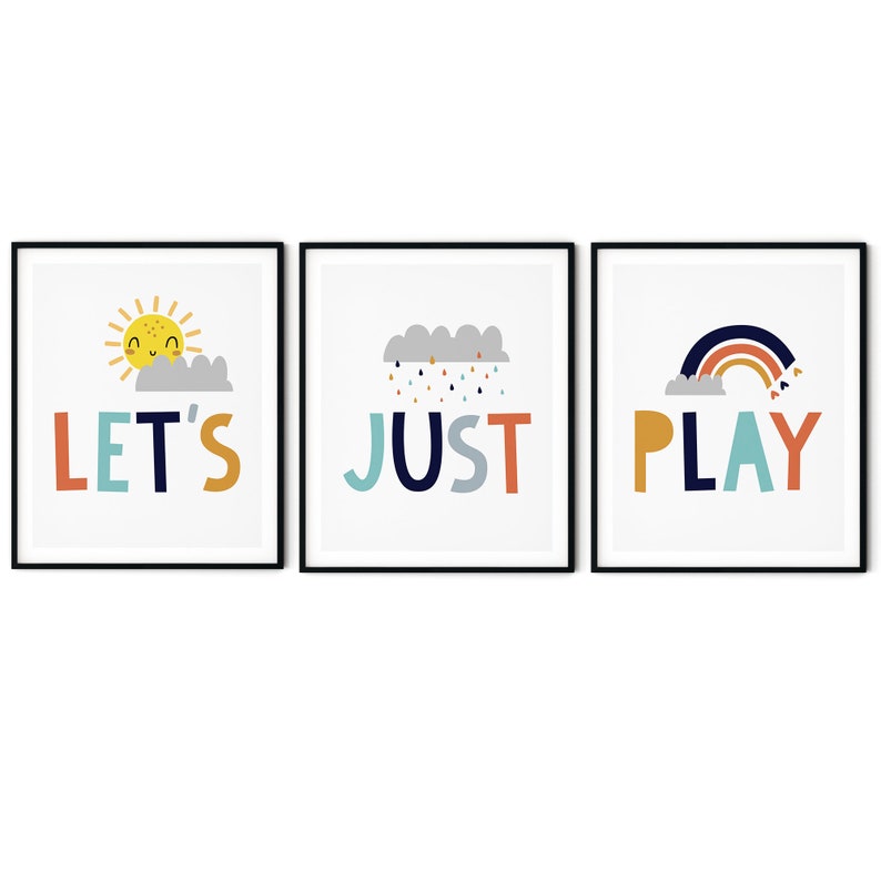 Let's Just Play Printable Set of 3 Prints Playroom - Etsy