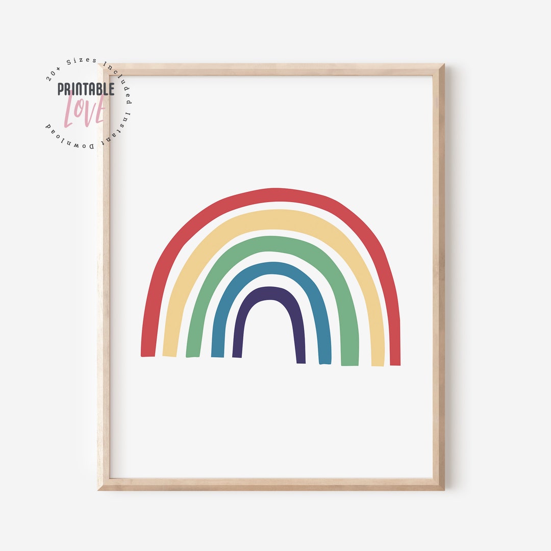 Rainbow Printable, Printable Nursery Art, Rainbow Wall Art, Girls ...