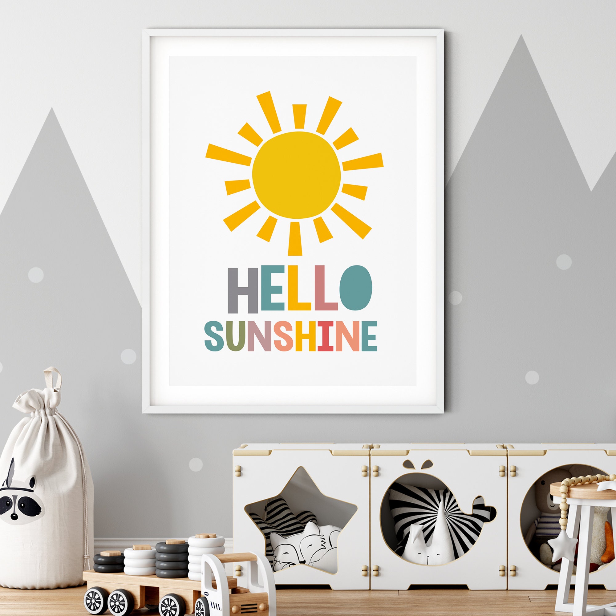 Hello Sunshine Printable Playroom Quote Hello Sunshine | Etsy