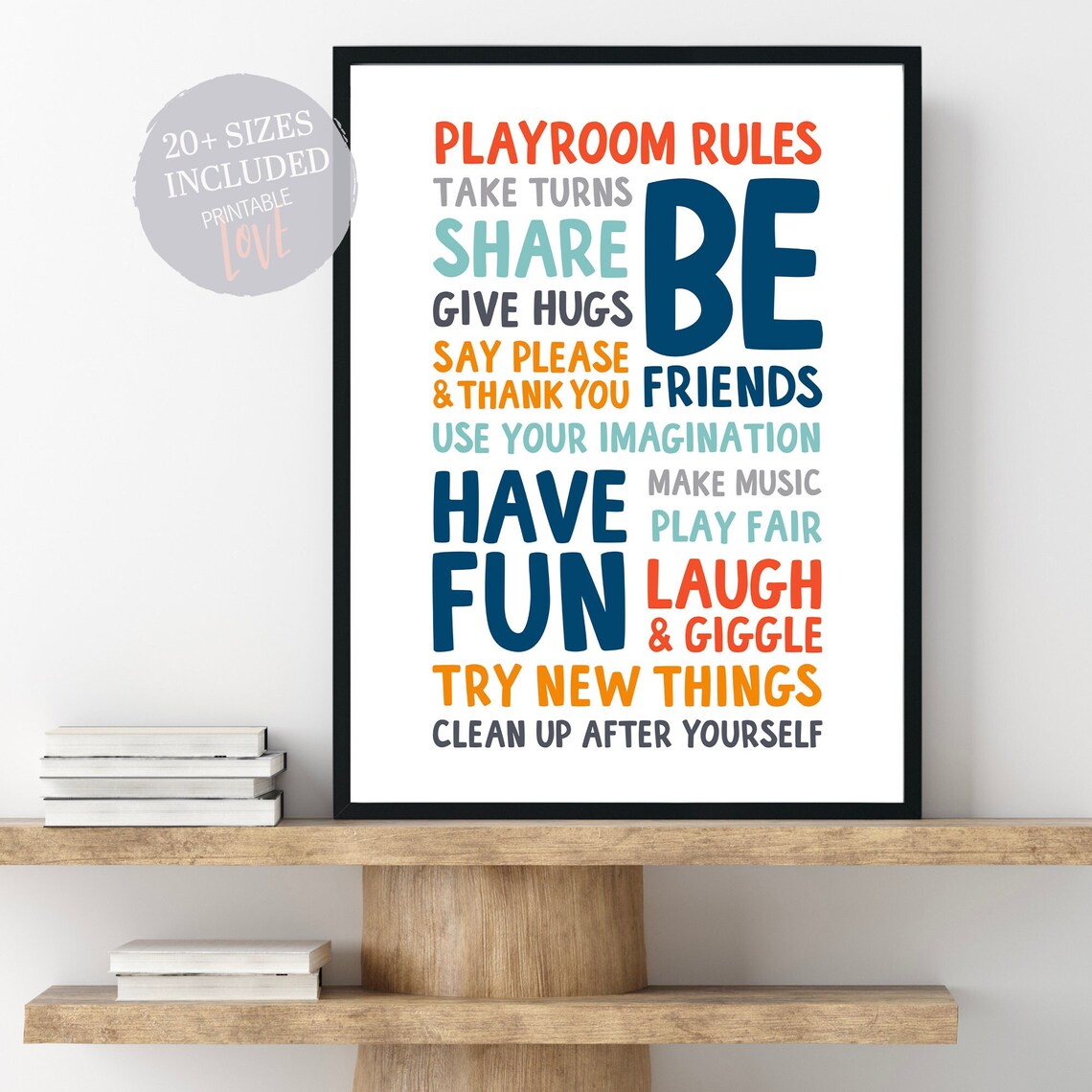 Playroom Rules Printable Playroom Rules Instant Download | Etsy