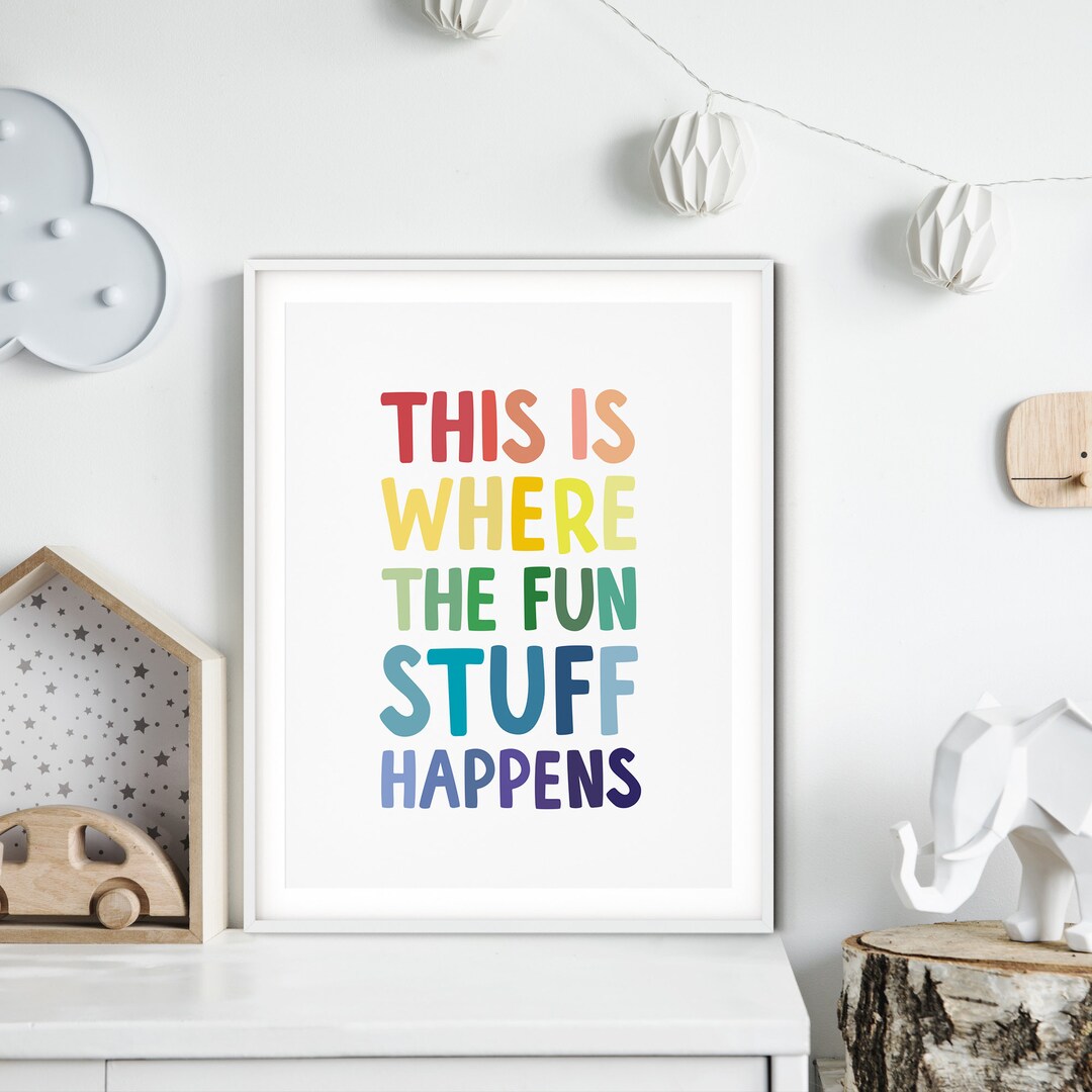 This is Where the Fun Stuff Happens Printable Rainbow - Etsy