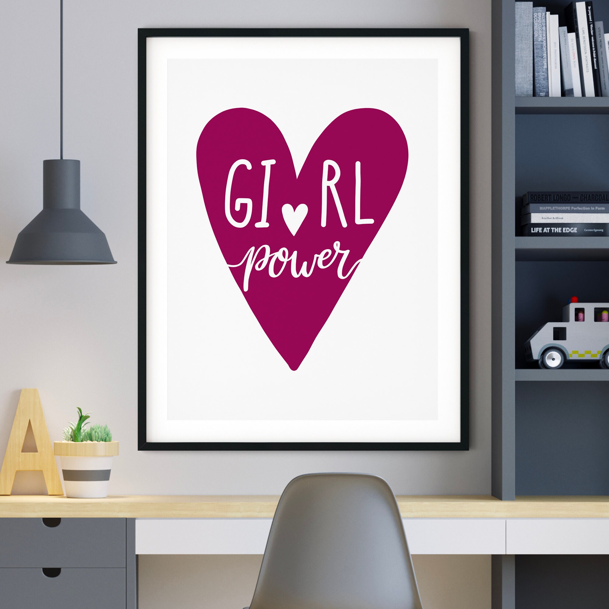 Girl Power Print, Girl Power Printable, Girls Room Decor, Girls Wall ...
