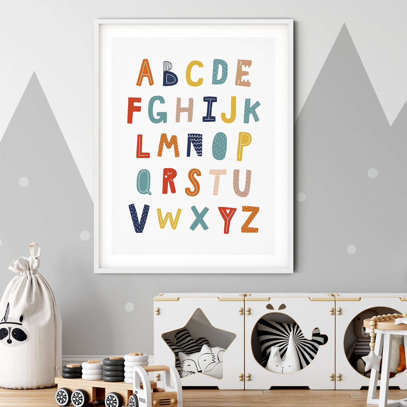 Alphabet Poster Alphabet Print ABC Wall Art ABC Poster | Etsy