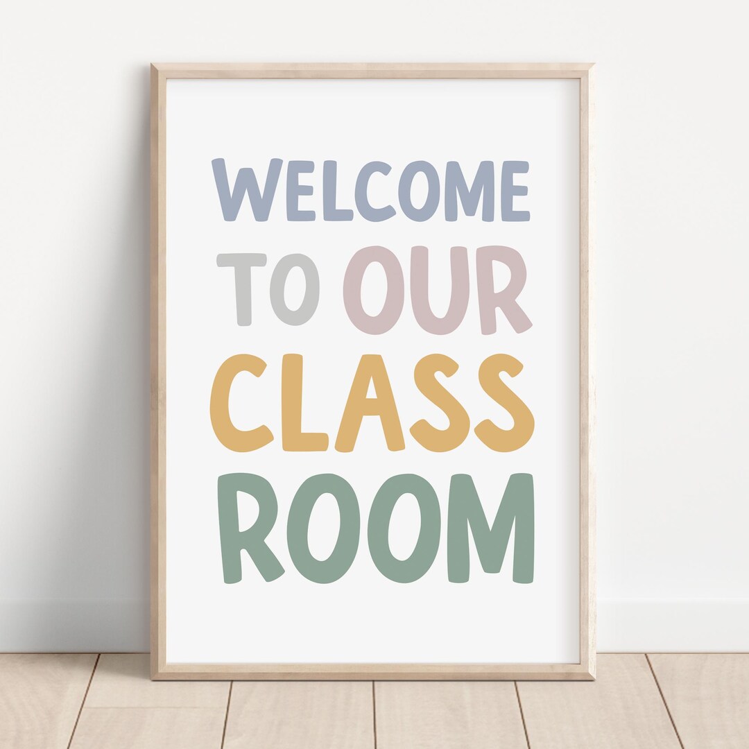 Welcome to Our Classroom Printable Art, Kids Home School Wall Decor ...