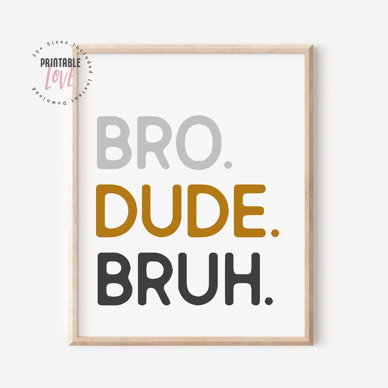 Bro Wall Art - Etsy