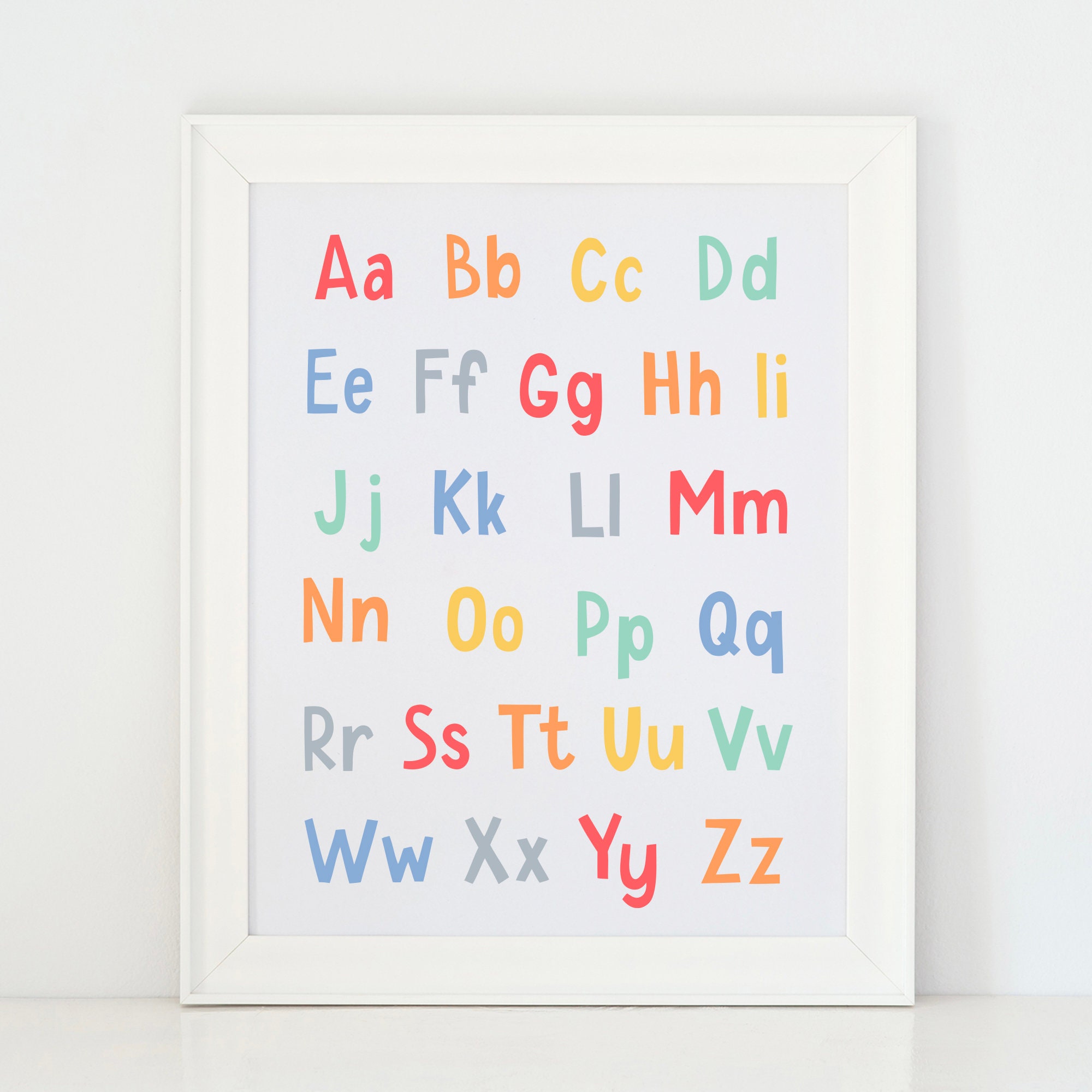 Set of 2: Alphabet Poster Numbers Poster 1-20 Playroom Wall - Etsy