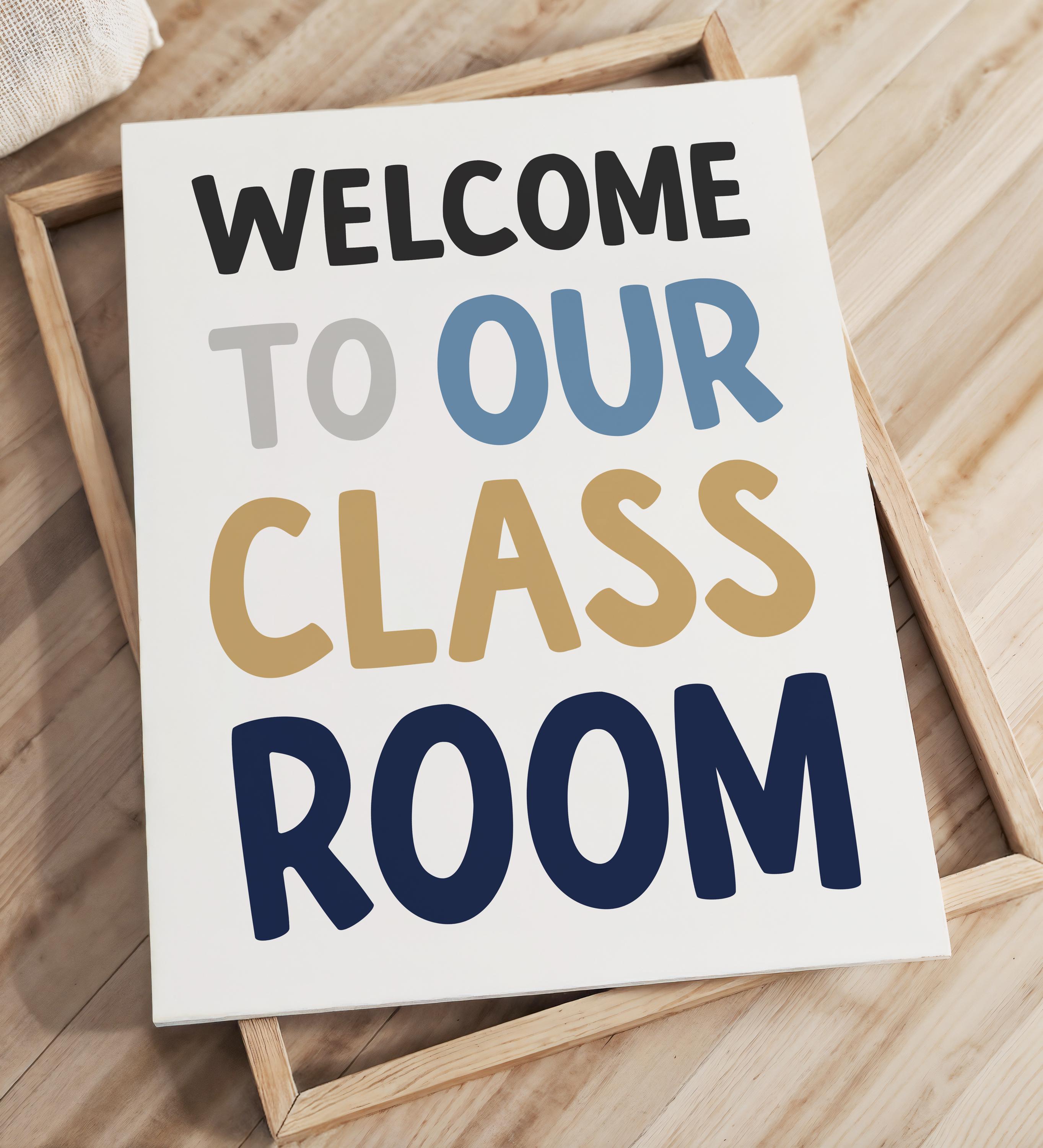 Welcome to Our Classroom Printable Art, Kids Home School Wall Decor ...