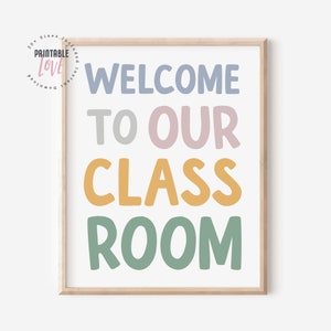 Welcome to Our Classroom Printable Art, Kids Home School Wall Decor ...