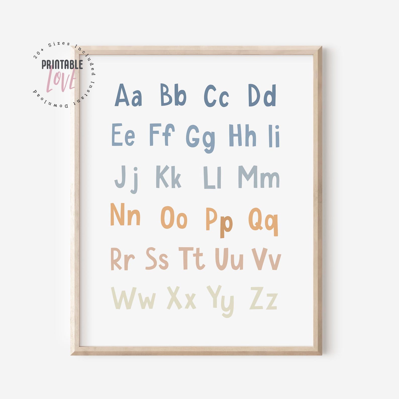 Educational Map Printable, Set of 3 Prints, Green Alphabet Number ...